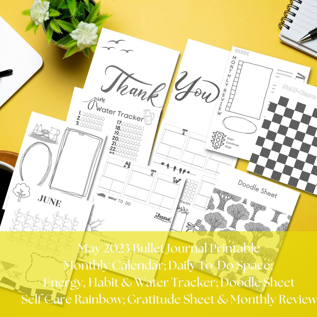 JUNE 2023: PRINTABLE Pre-made Bullet Journal - Etsy