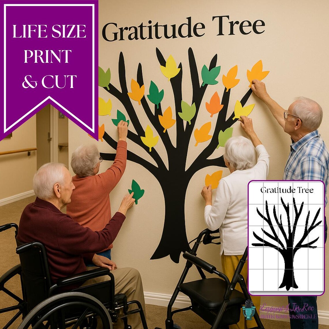 Gratitude Tree Printable | Thankful Tree Wall Display With Printable ...