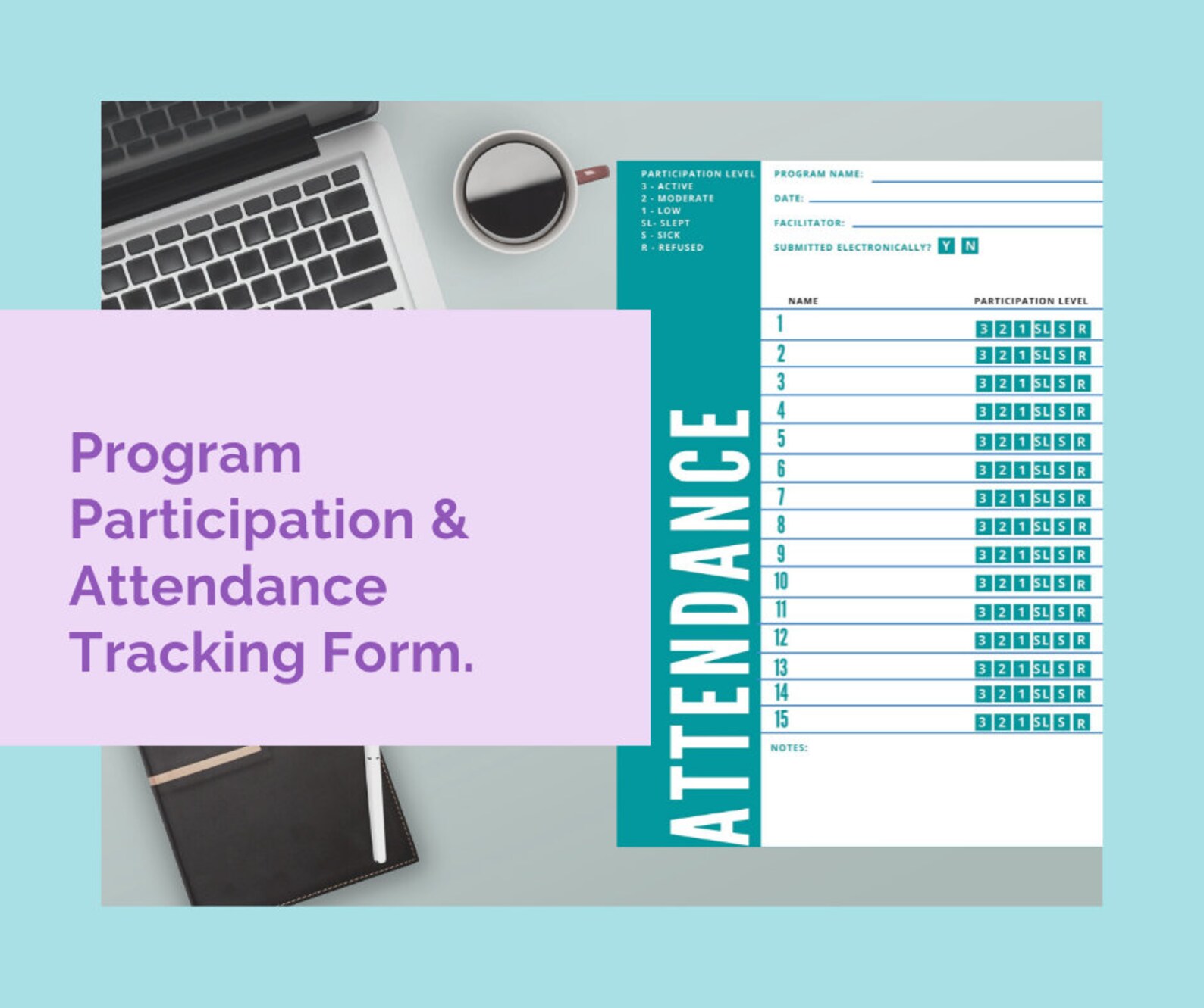 Printable Recreation Therapy Program Participation & - Etsy