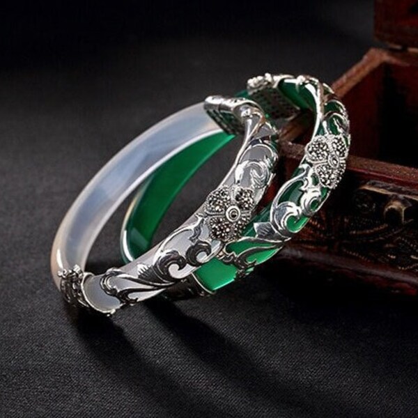 Flower Bangle - Etsy