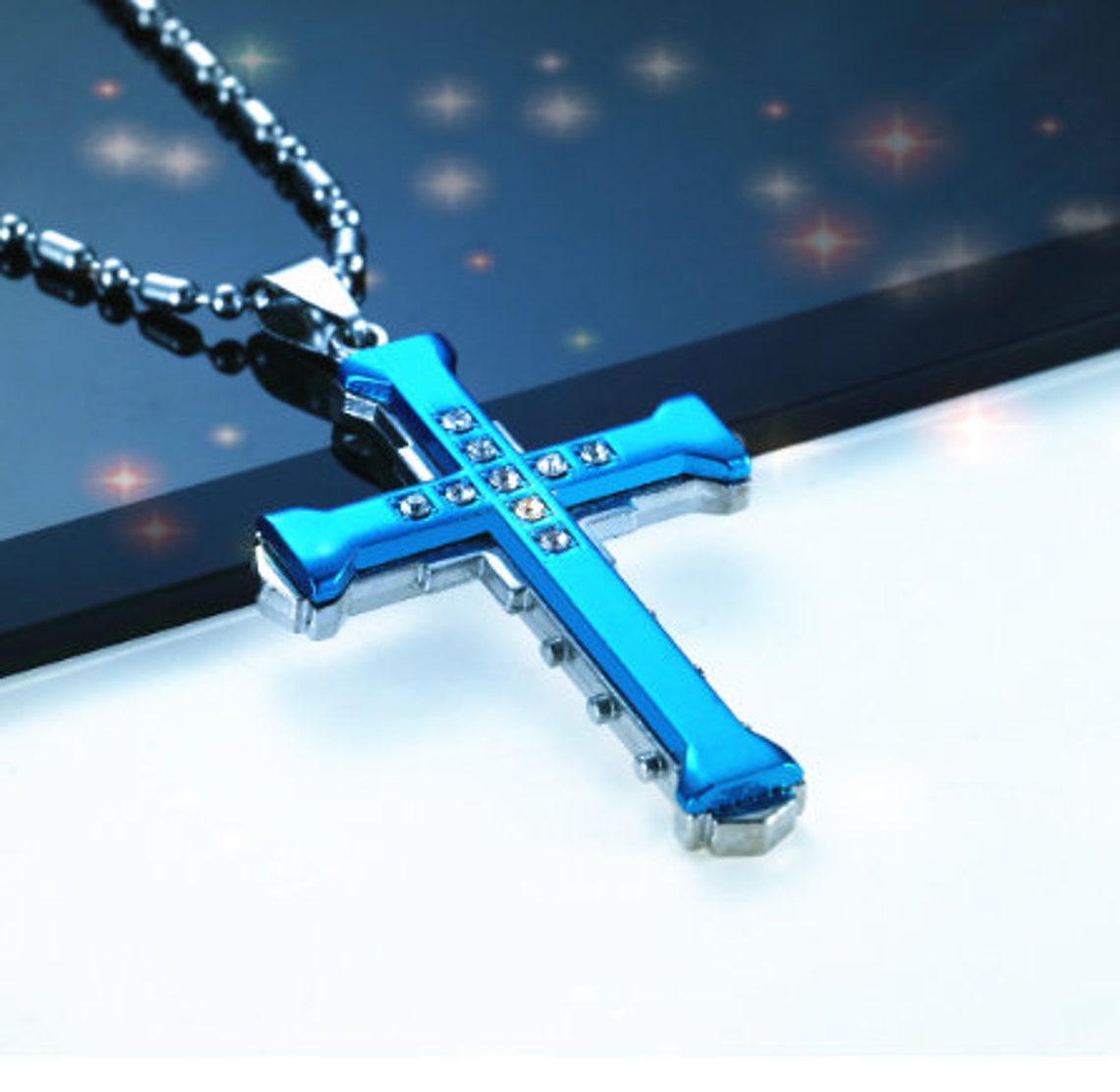 Mens Titanium Steel Cross Necklace Crucifix Necklace Cross - Etsy UK