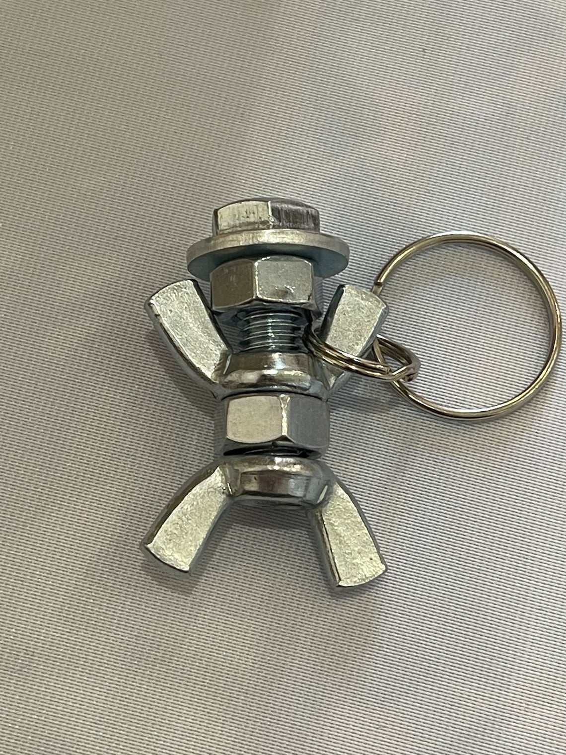 Dad Keyring, Bolt and Nut Keychain, Custom Nut Gift, Shed Key, Man Cave ...