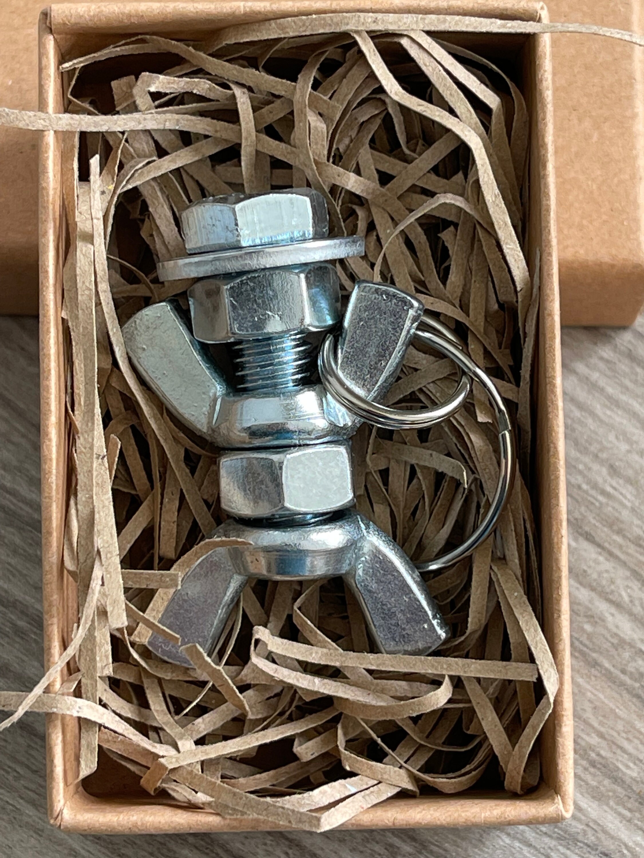 Dad Keyring, Bolt and Nut Keychain, Custom Nut Gift, Shed Key, Man Cave ...