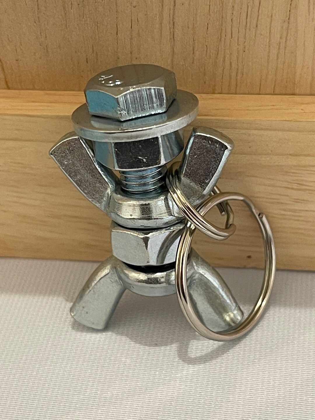 Dad Keyring, Bolt and Nut Keychain, Custom Nut Gift, Shed Key, Man Cave ...