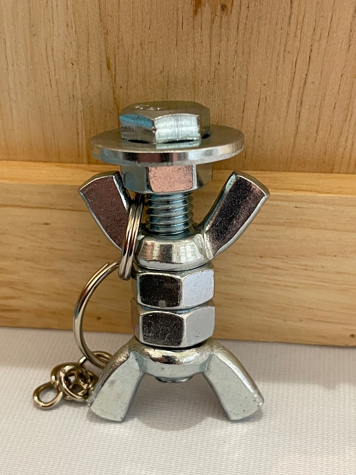 Nut and Bolt Figure Keyring for the Tool-loving Explorer | Stainless ...