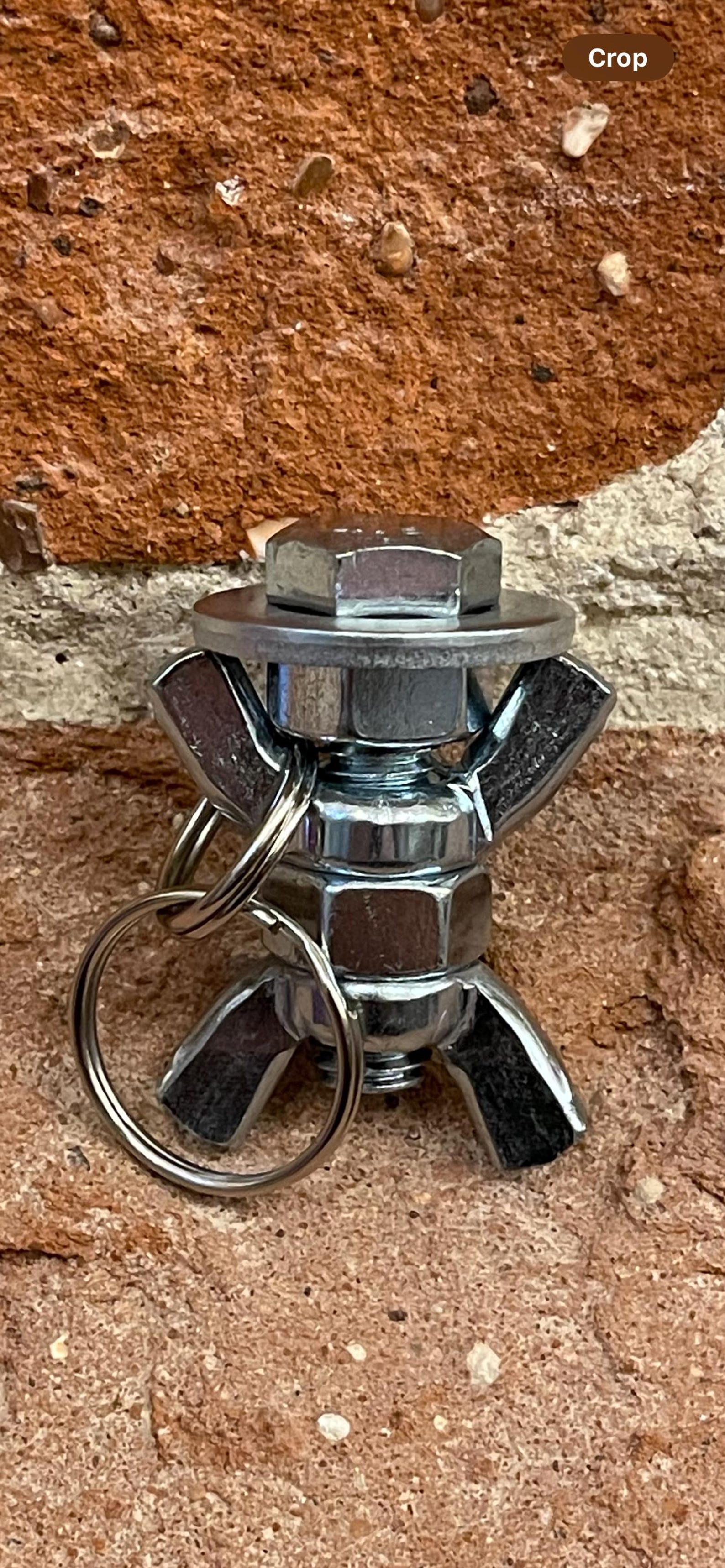 Dad Keyring, Bolt and Nut Keychain, Custom Nut Gift, Shed Key, Man Cave ...