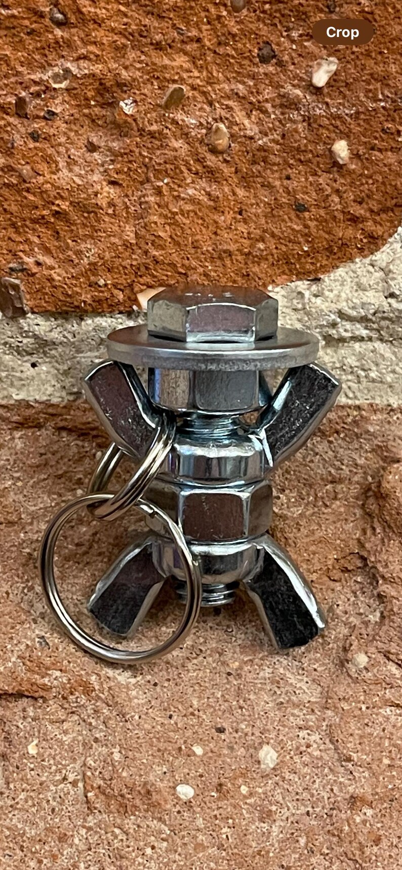 Dad Keyring, Bolt and Nut Keychain, Custom Nut Gift, Shed Key, Man Cave ...