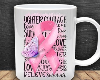 Breast Cancer Mug - Etsy