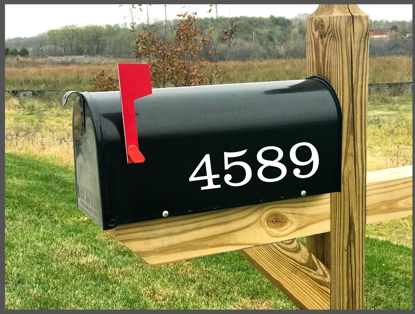 Elegant Mailbox Numbers, 1 Front Decal - 2 Side Decals - Etsy