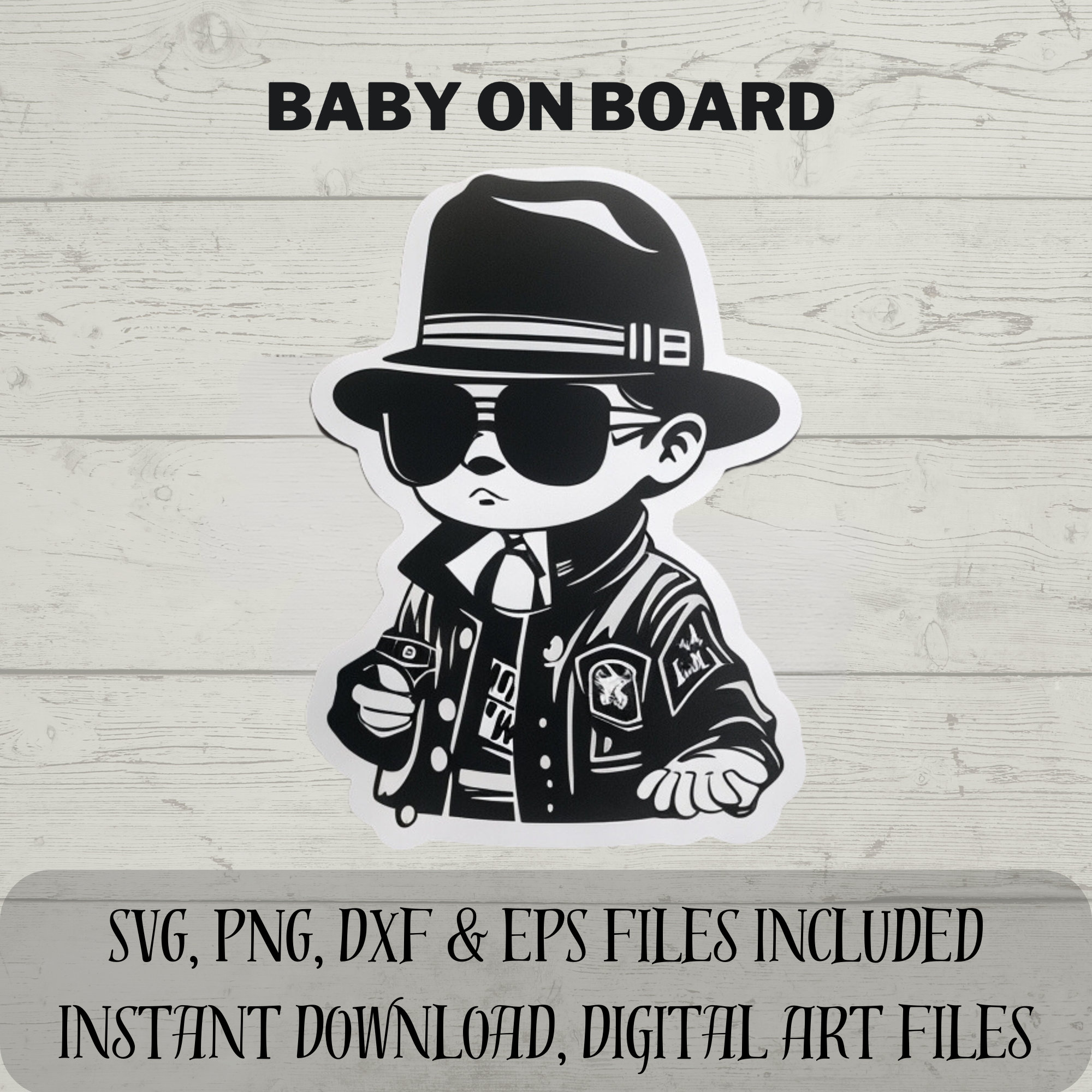 Baby on Board Funny SVG Gangsta Baby SVG Hilarious Digital Download for ...