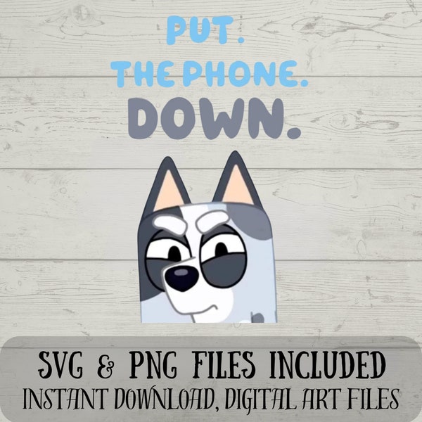 Bluey With Muffin Svg - Etsy UK