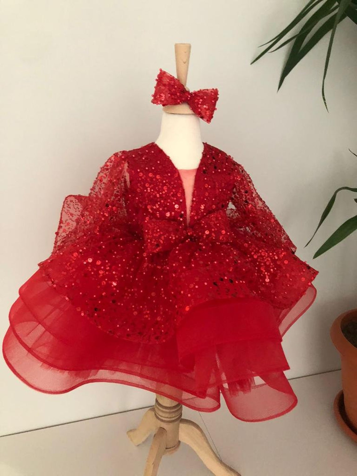 Christmas Dress Girl Red Dress Girl Baby Girl Dress - Etsy