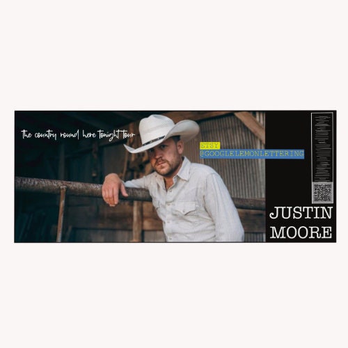Printable Concert Ticket, Justin Moore Concert Ticket Download, Event ...
