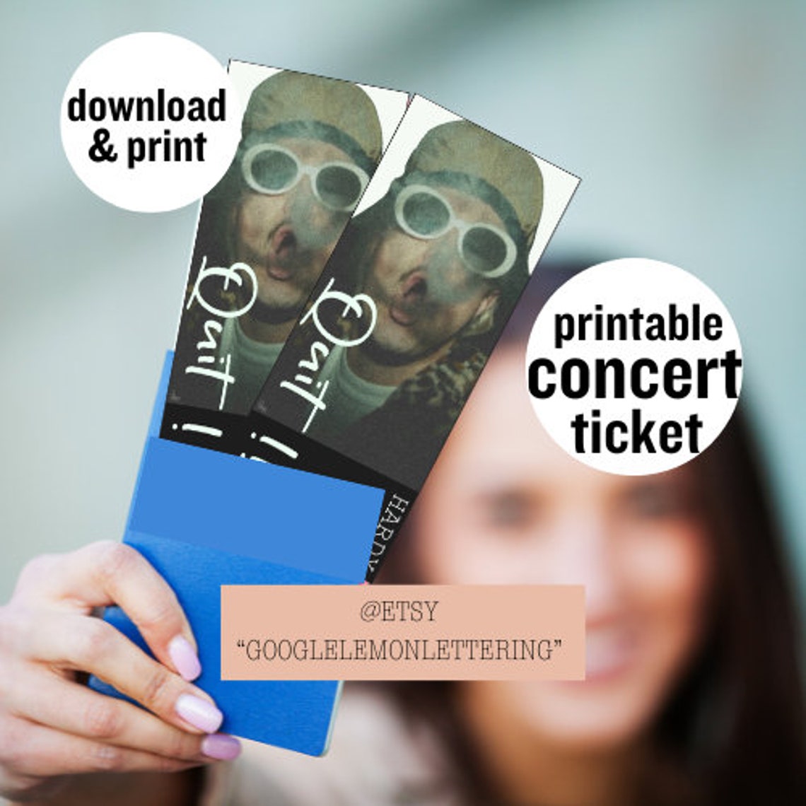 Printable Concert Ticket, Hardy Concert Ticket Download, Event Ticket ...