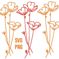 Poppy Svg Bundle, Poppy Flowers Svg, Poopy Clipart, Poppy Cut Files for ...