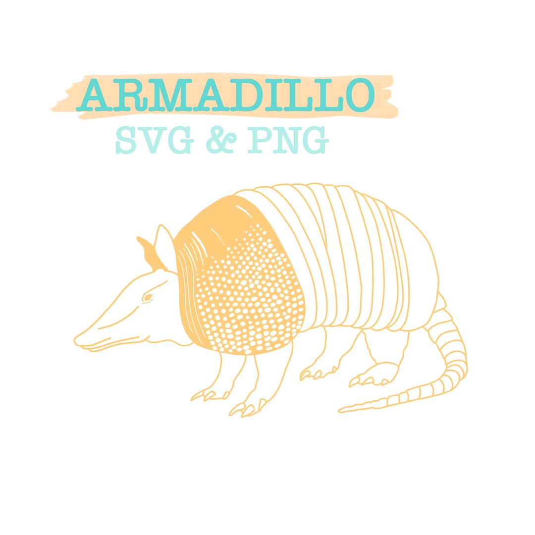 Texas Armadillo Cut File PNG and SVG for Stickers, Mugs, Shirts, Signs ...