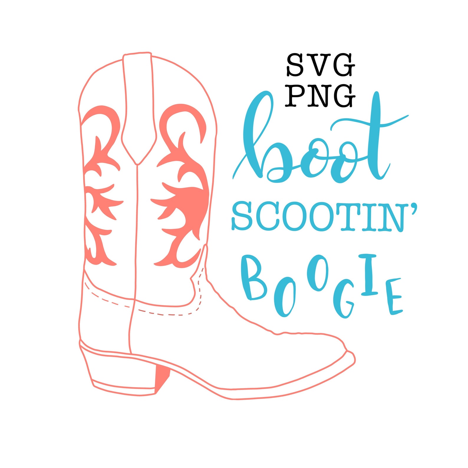 Cowboy Boot "boot Scootin' Boogie" Cut File Pack for Vinyl Decals ...