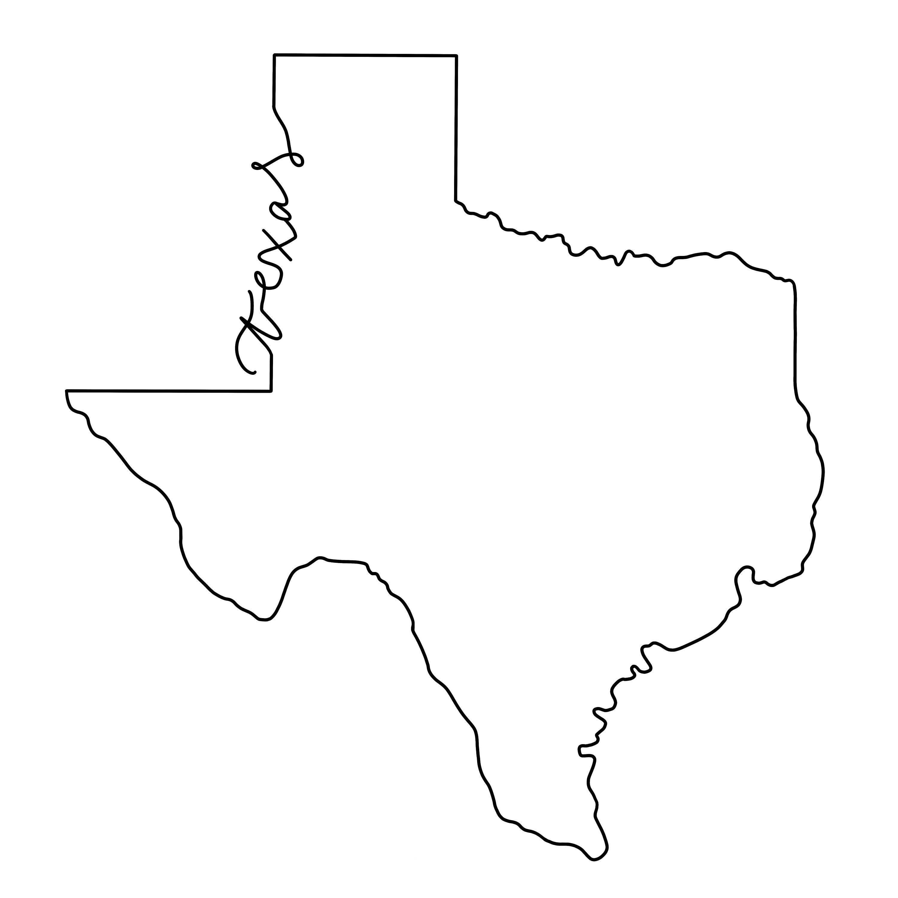 Texas Outline Pack SVG File PNG File for Laser Cutting, Cricut, Digital ...