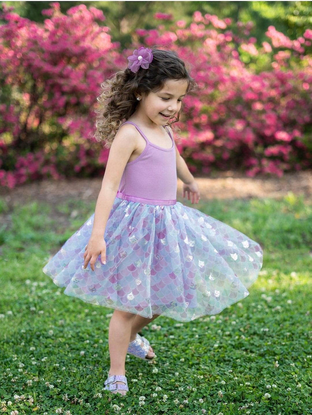 Girl's Lavender Mermaid Shinning Ballerina Tutu Dress/little Girl Dance ...