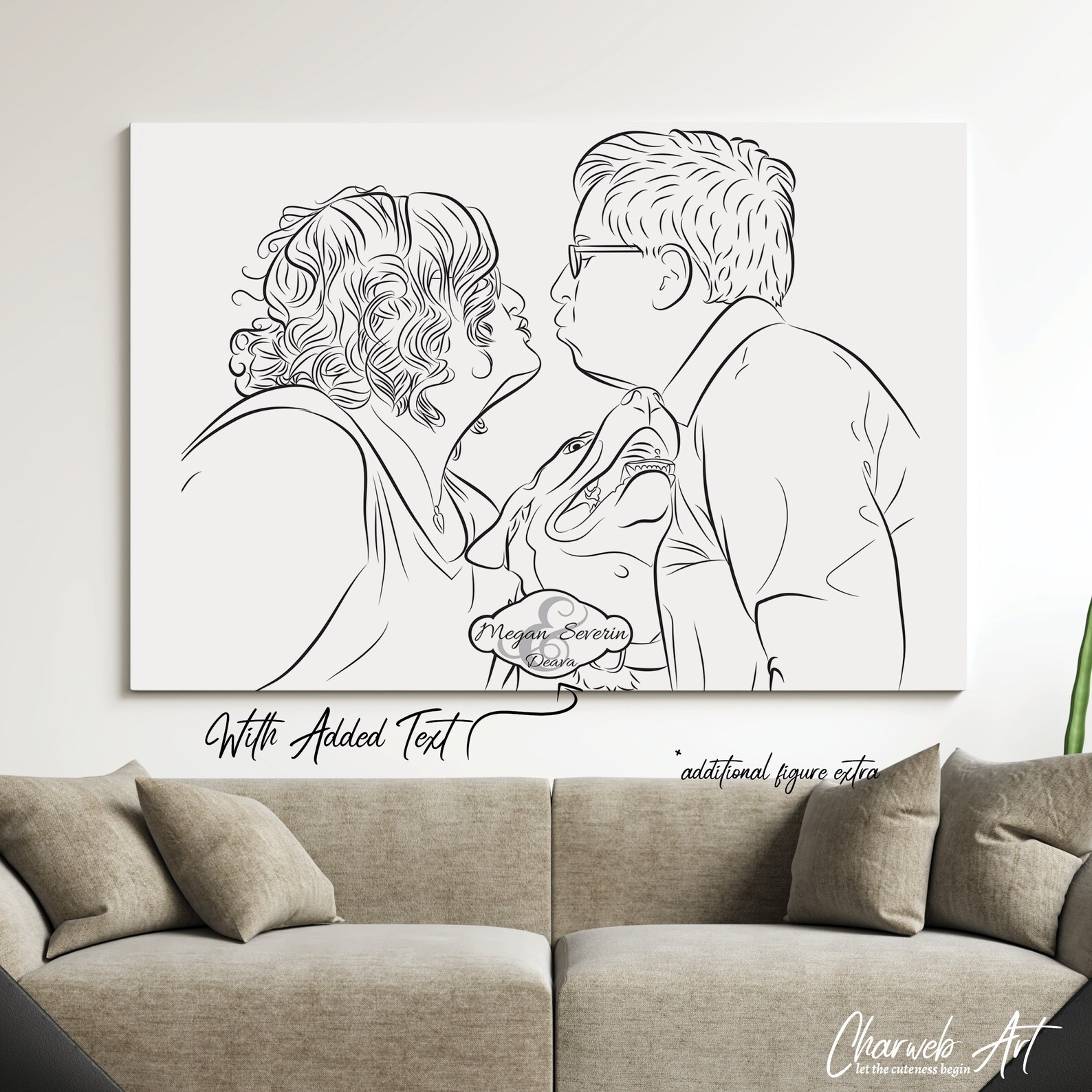 Line Art Commission Couples Portrait From Photo. Couples - Etsy