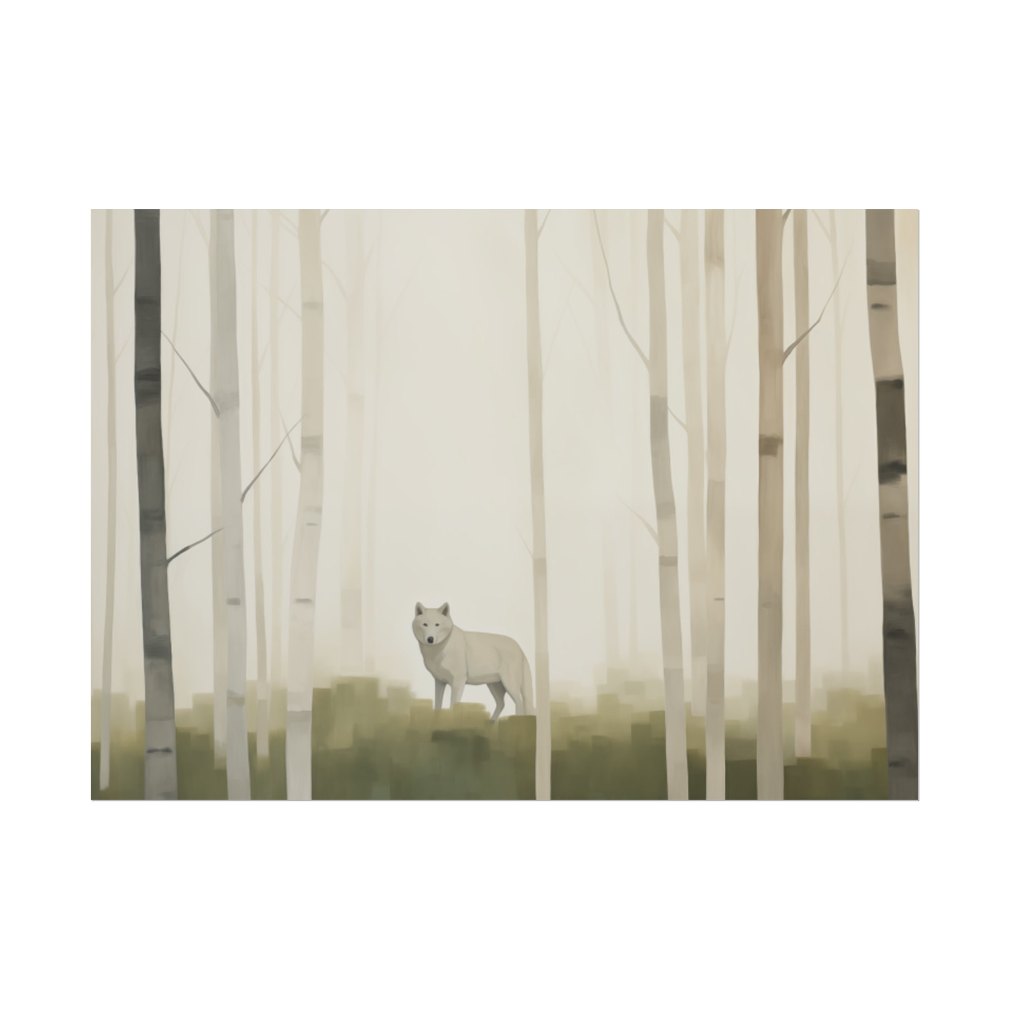 White Wolf, Forest, Lone Wolf, Poster Print, Fine Art, Digital Art, Art ...