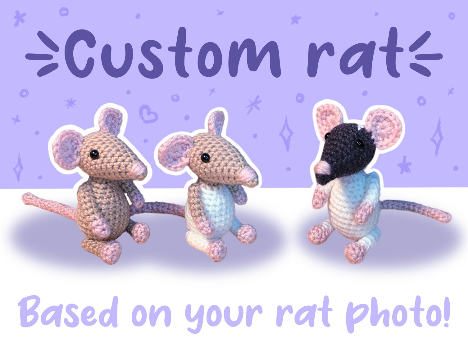 Custom Crochet Rat Amigurumi Rat From Your Photo - Etsy
