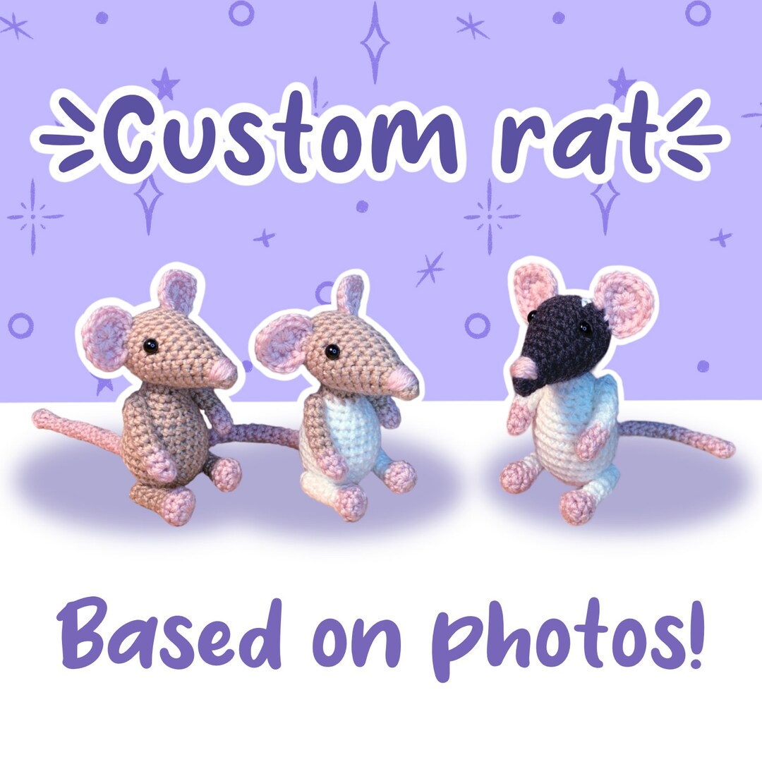 Custom Crochet Rat | Amigurumi Rat From Your Photo - Etsy