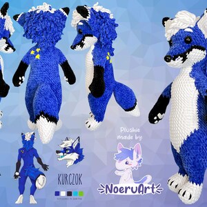 CUSTOM 1-5 Colors | Crochet Plushie Fursona | Amigurumi Furry - Etsy
