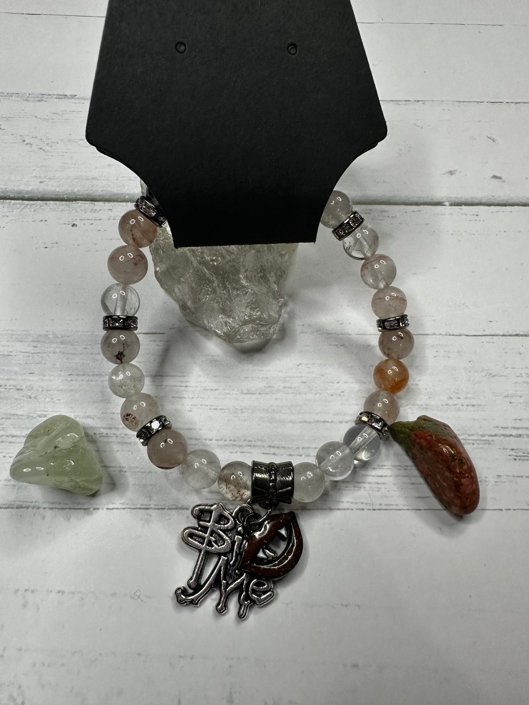 Blood Quartz Gemstonebite Me Vampire Bracelet - Etsy
