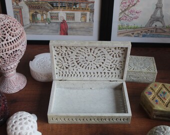 Soapstone Carved Box - Etsy