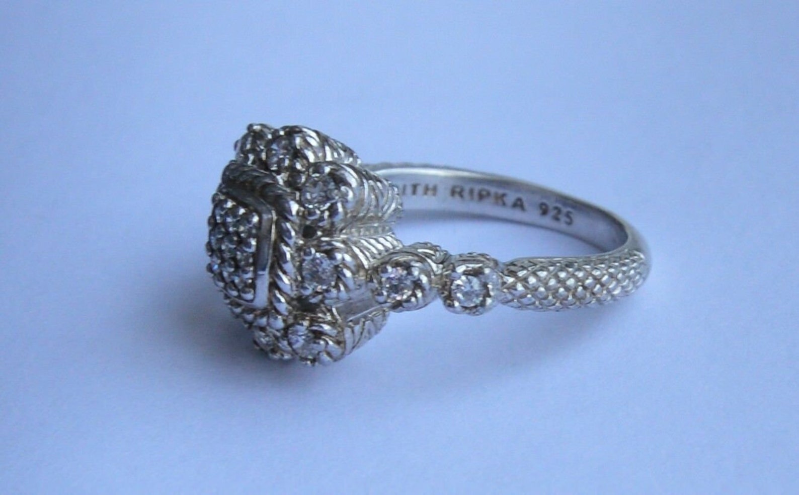 JUDITH RIPKA Sterling Silver & CZ Ring Size 10 lot2029 | Etsy