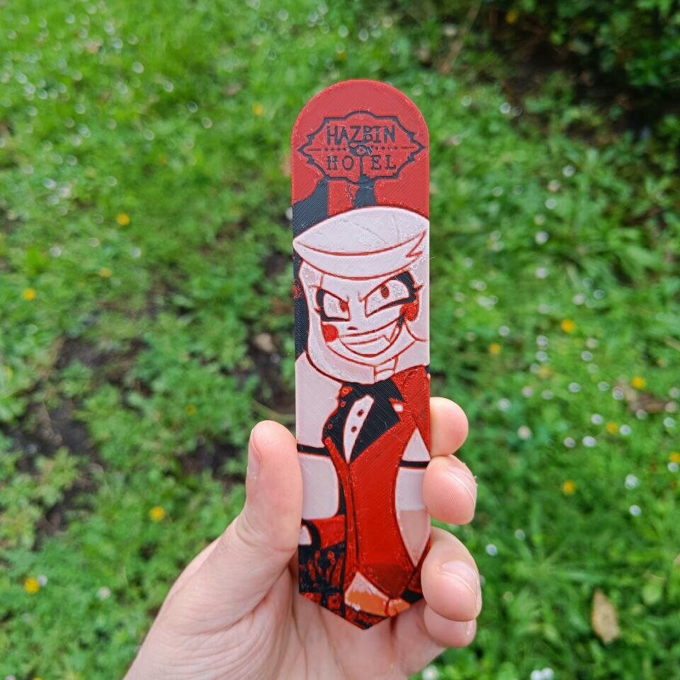 Colorful 3D Printed Hazbin Hotel Bookmarks Alastor Charlie Lucifer - Etsy