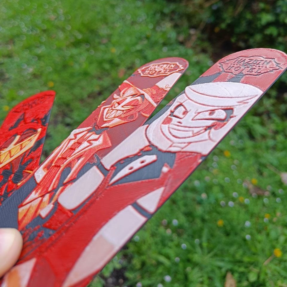 Colorful 3D Printed Hazbin Hotel Bookmarks Alastor Charlie Lucifer - Etsy