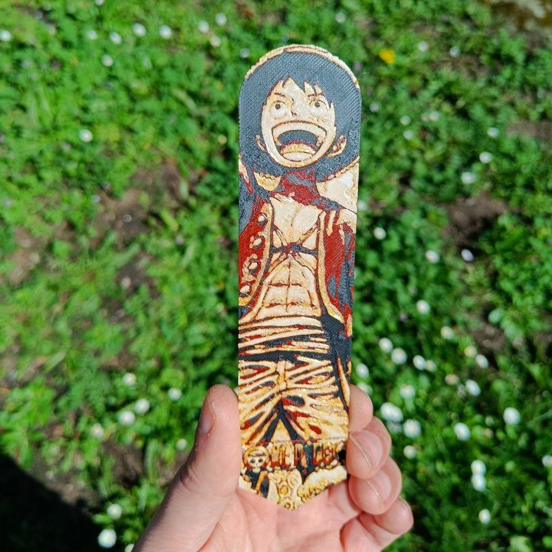 Colorful 3D Printed One Piece Bookmark Manga and Anime Luffy - Etsy