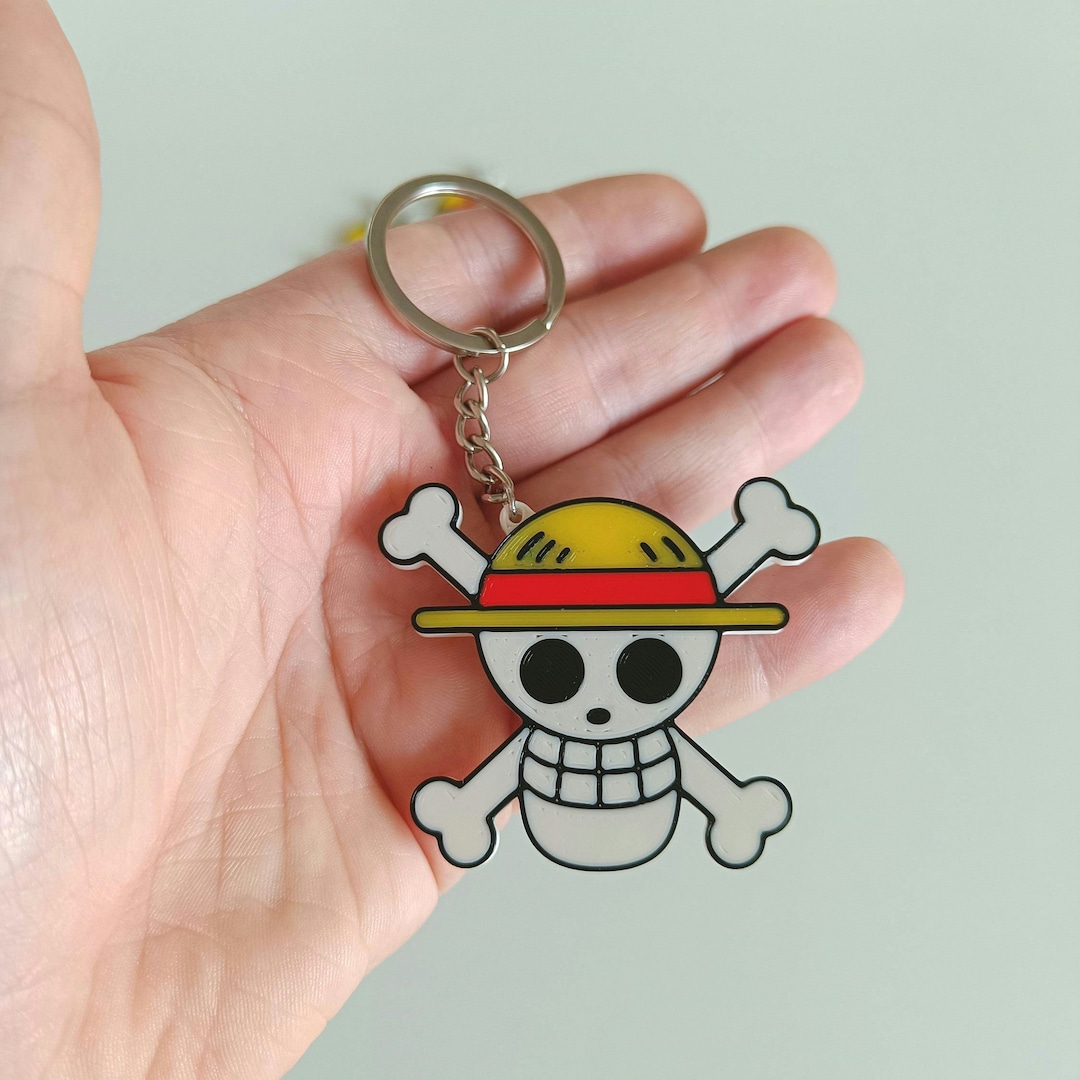 One Piece Keychain - Luffy Logo - 3D Color Printing - Etsy
