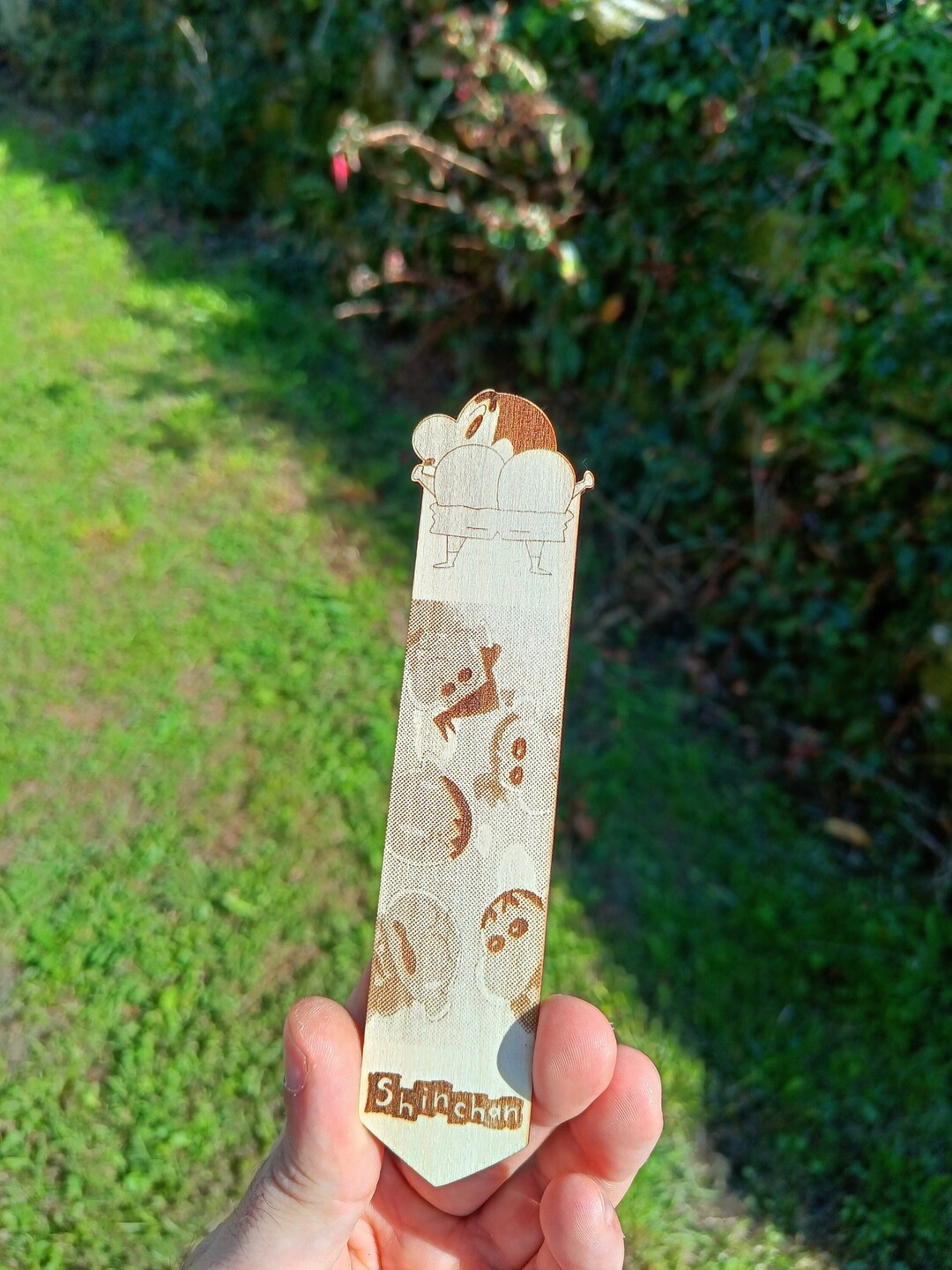 Shin-chan Wooden Bookmark From Manga and Anime - Etsy