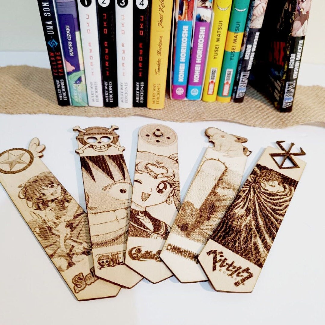 Manga and Anime Wooden Bookmarks - Etsy