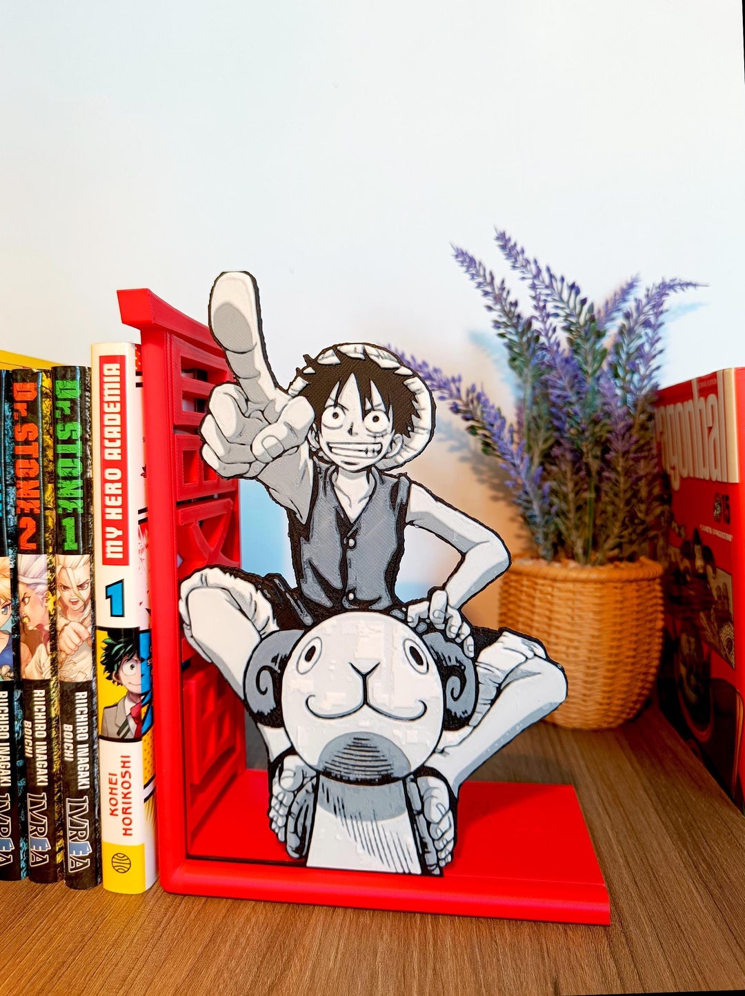Book Stand Luffy Bookshelf Holder One Piece Anime and Manga Decor Gift ...