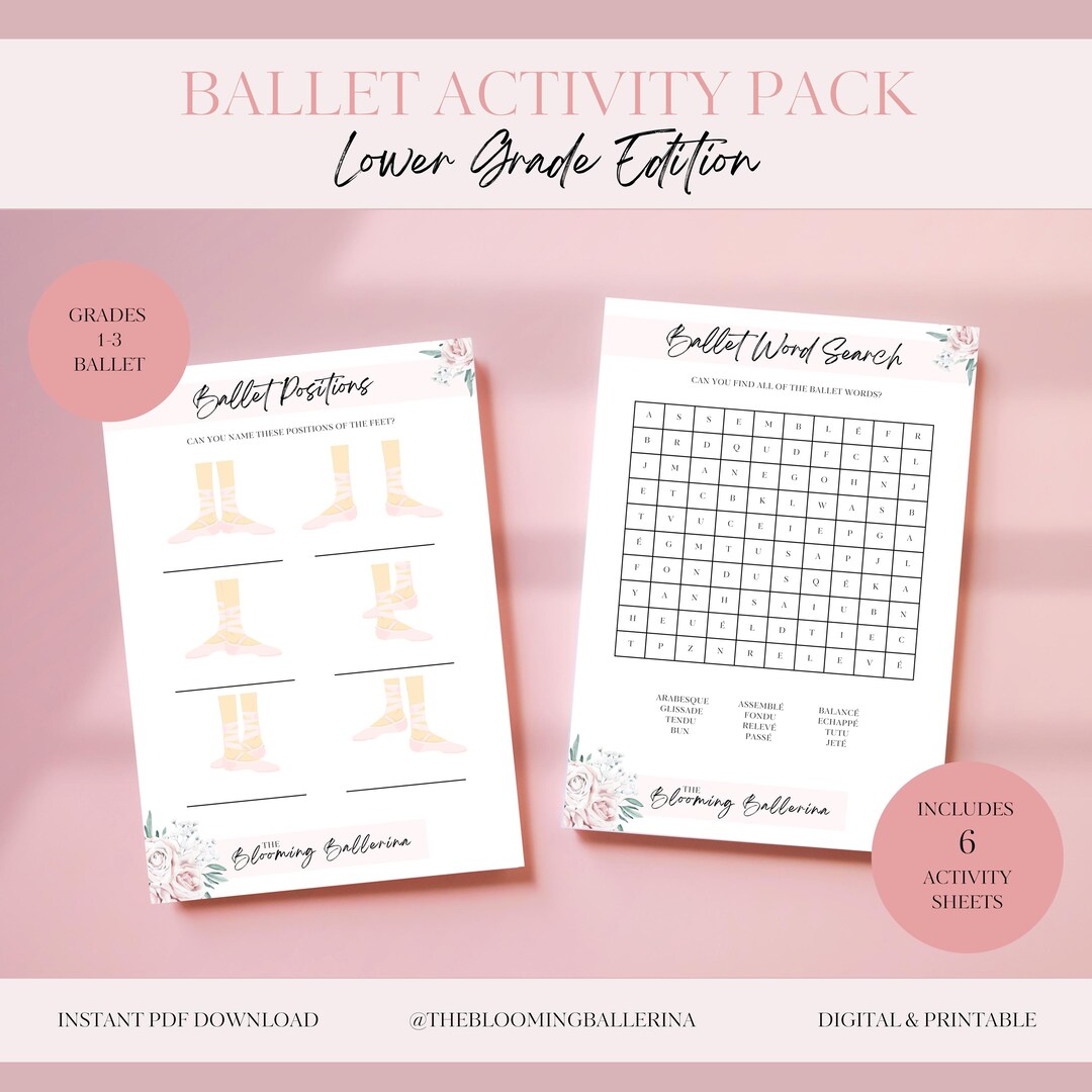 Ballet Activity Pack - Grade 1-3 ISTD/RAD Ballet - Ballet Positions ...
