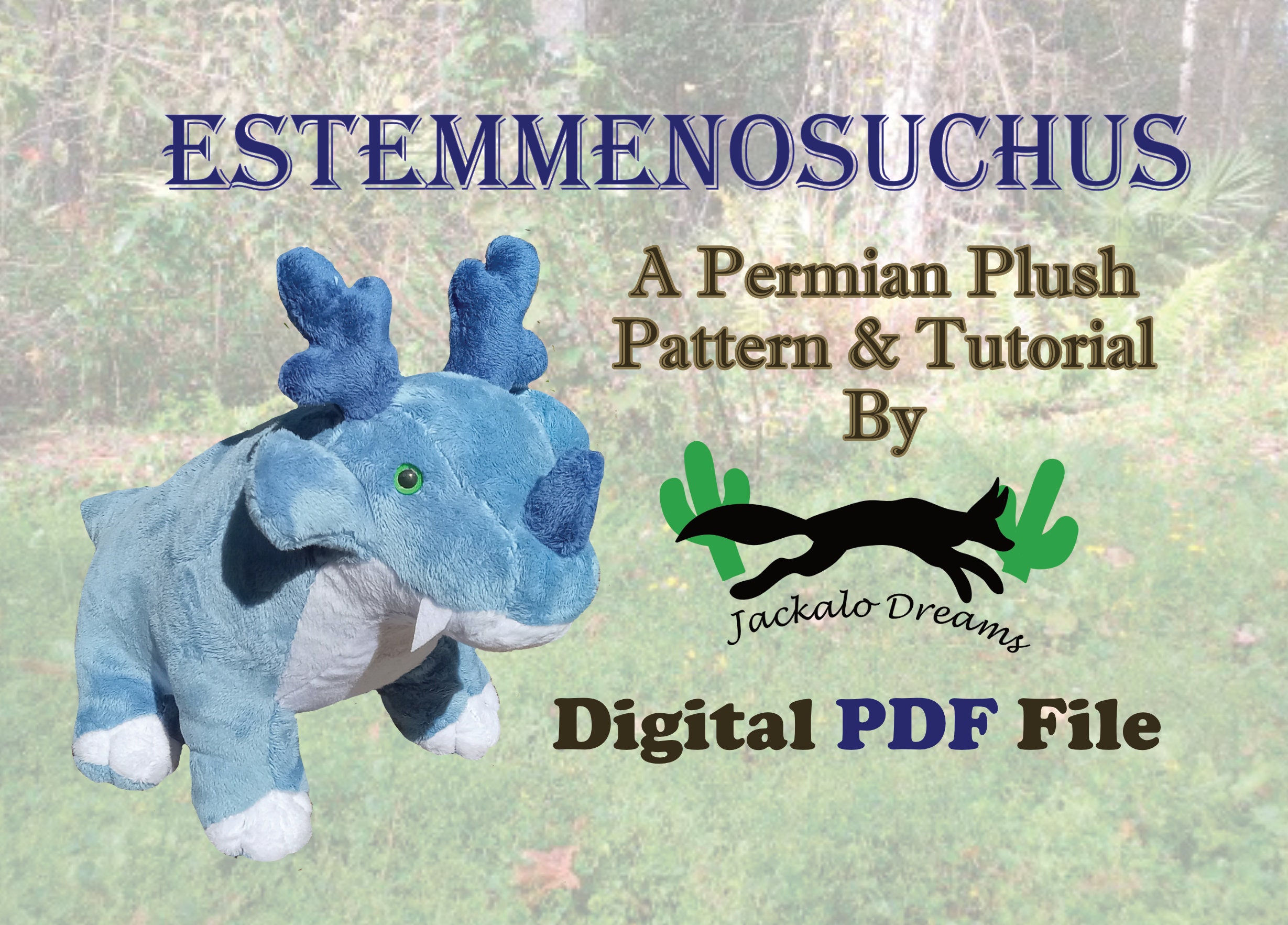 Estemmenosuchus Digital Plush Pattern and Tutorial - Etsy