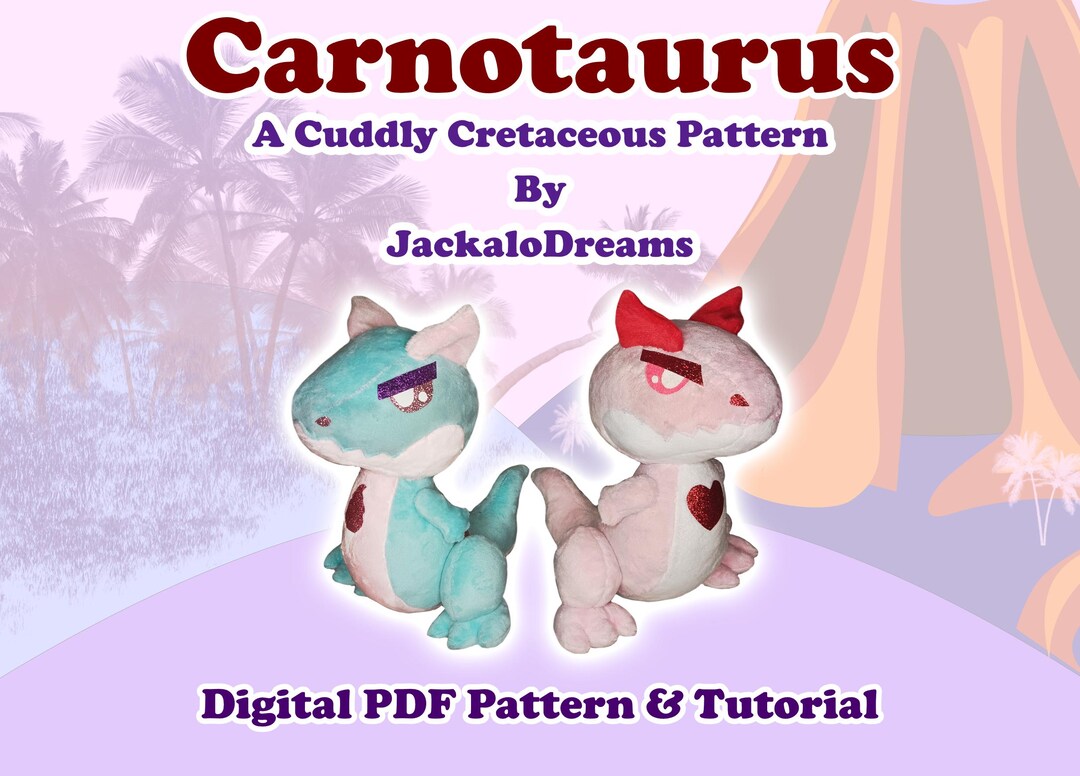 Carnotaurus Digital Plush Pattern and Tutorial - Etsy