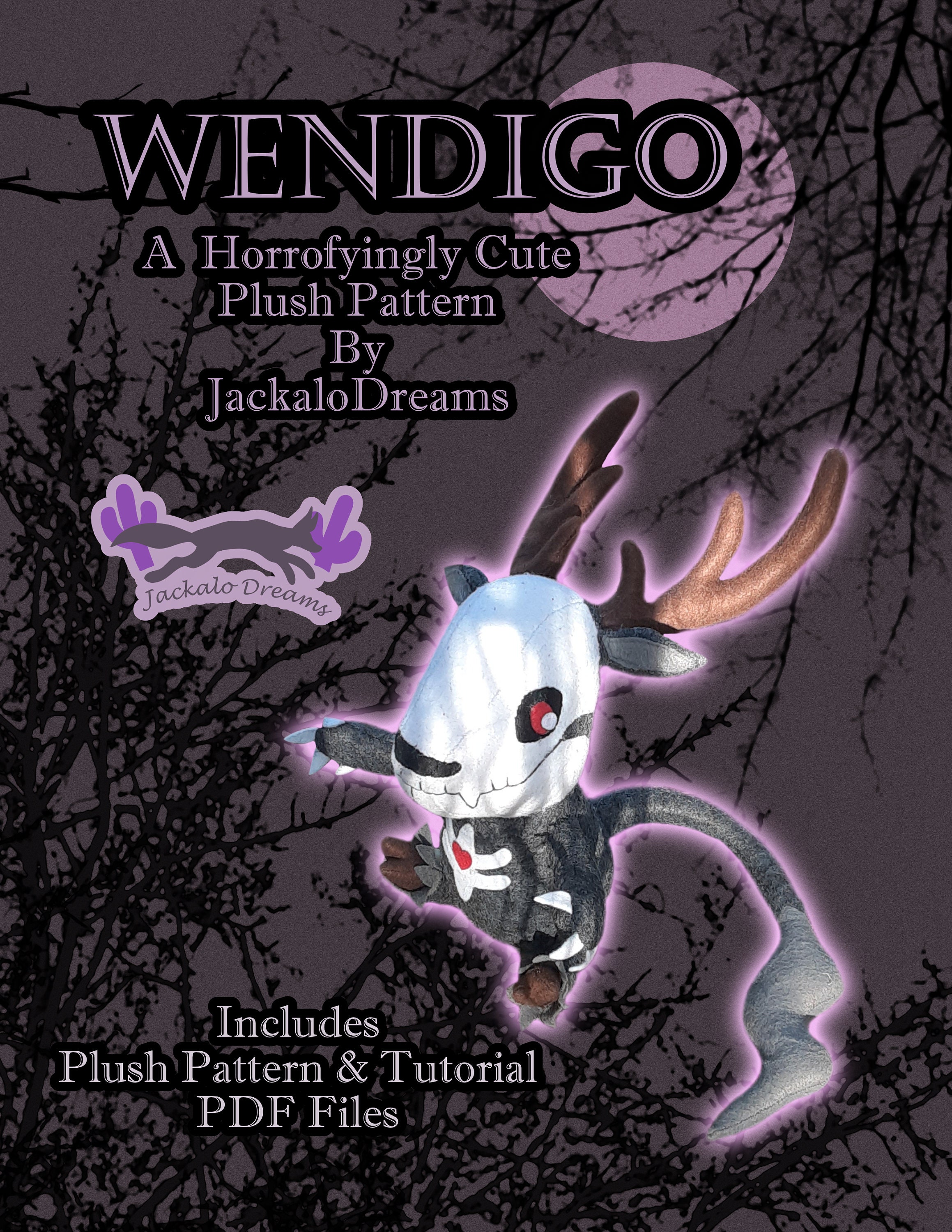 Wendigo Cryptid Plush Pattern & Tutorial - PDF File - Etsy