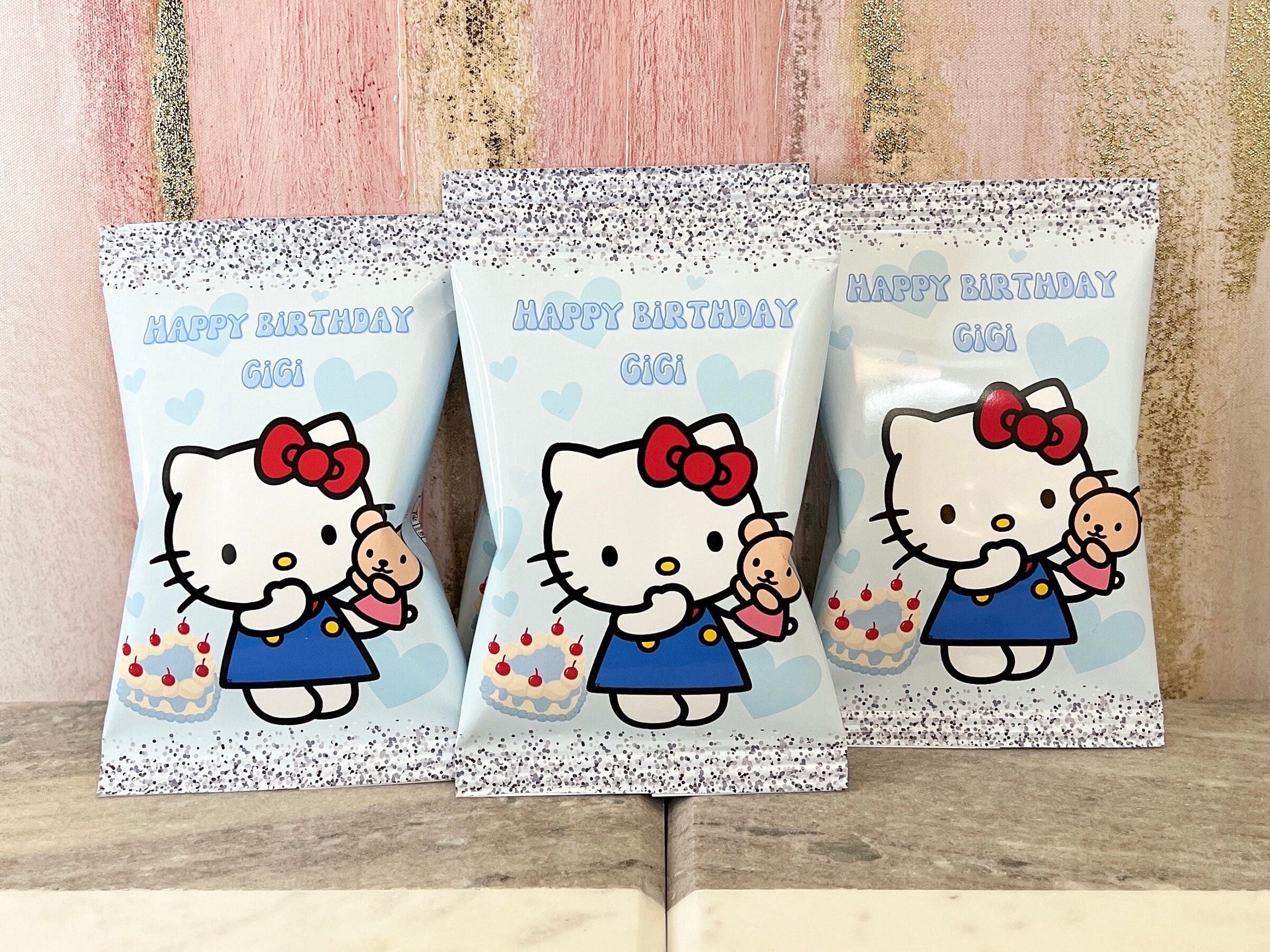 Hello Chips Kitty Party Chip Bags, Hello Blue, Pink, Sanrio Kitty ...