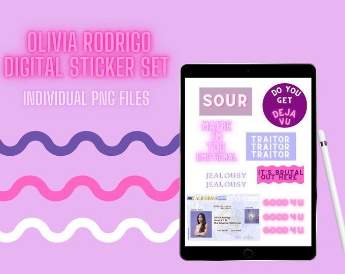 SOUR Inspired Stickers (13 Pcs) + BONUS Sticker - Etsy Canada