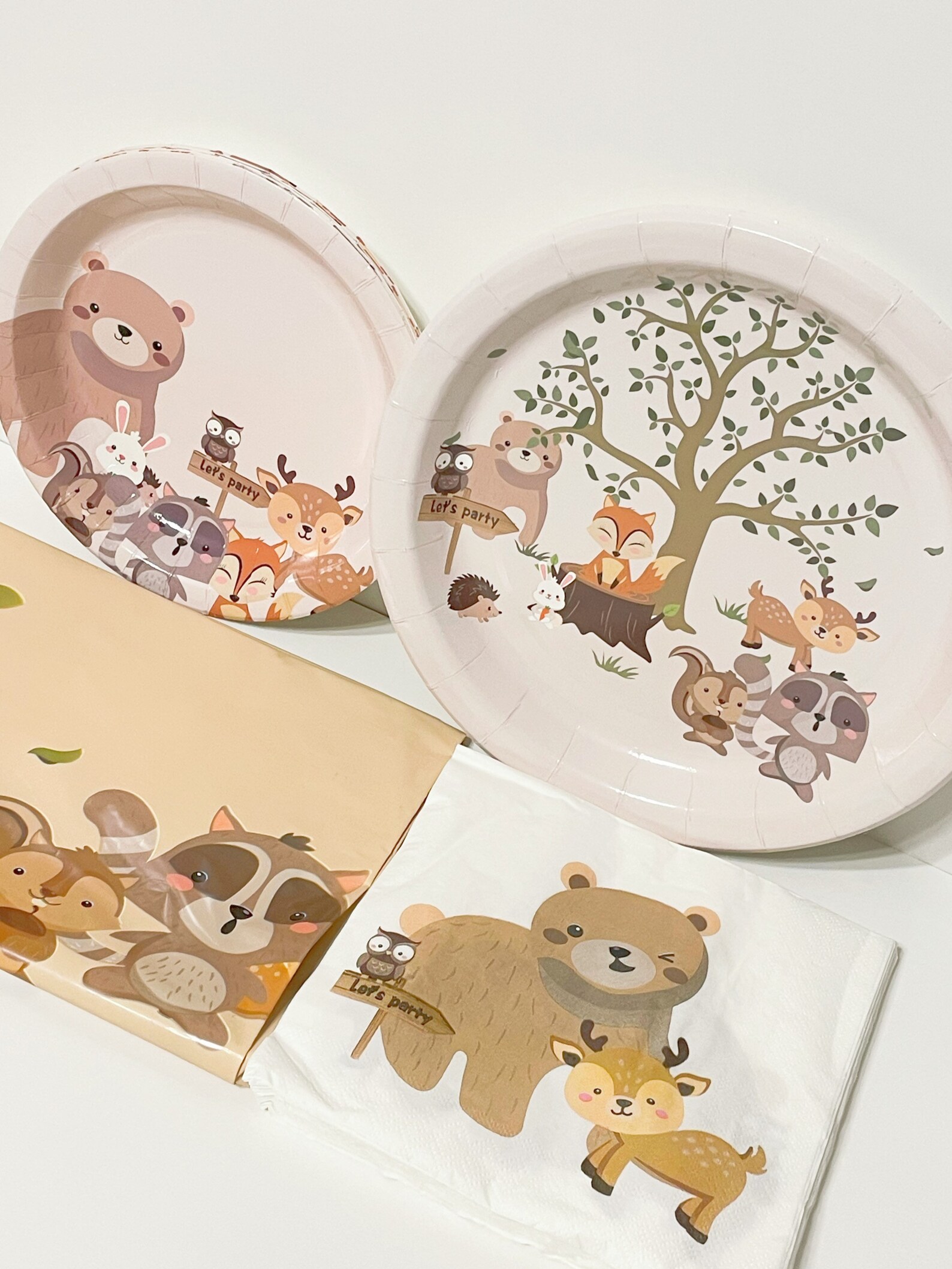 Woodland Animal Party Decor, Birthday Party Pack, Baby Shower Party ...