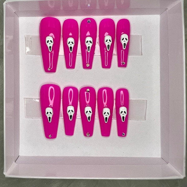 Ghostface Presson Nails - Etsy