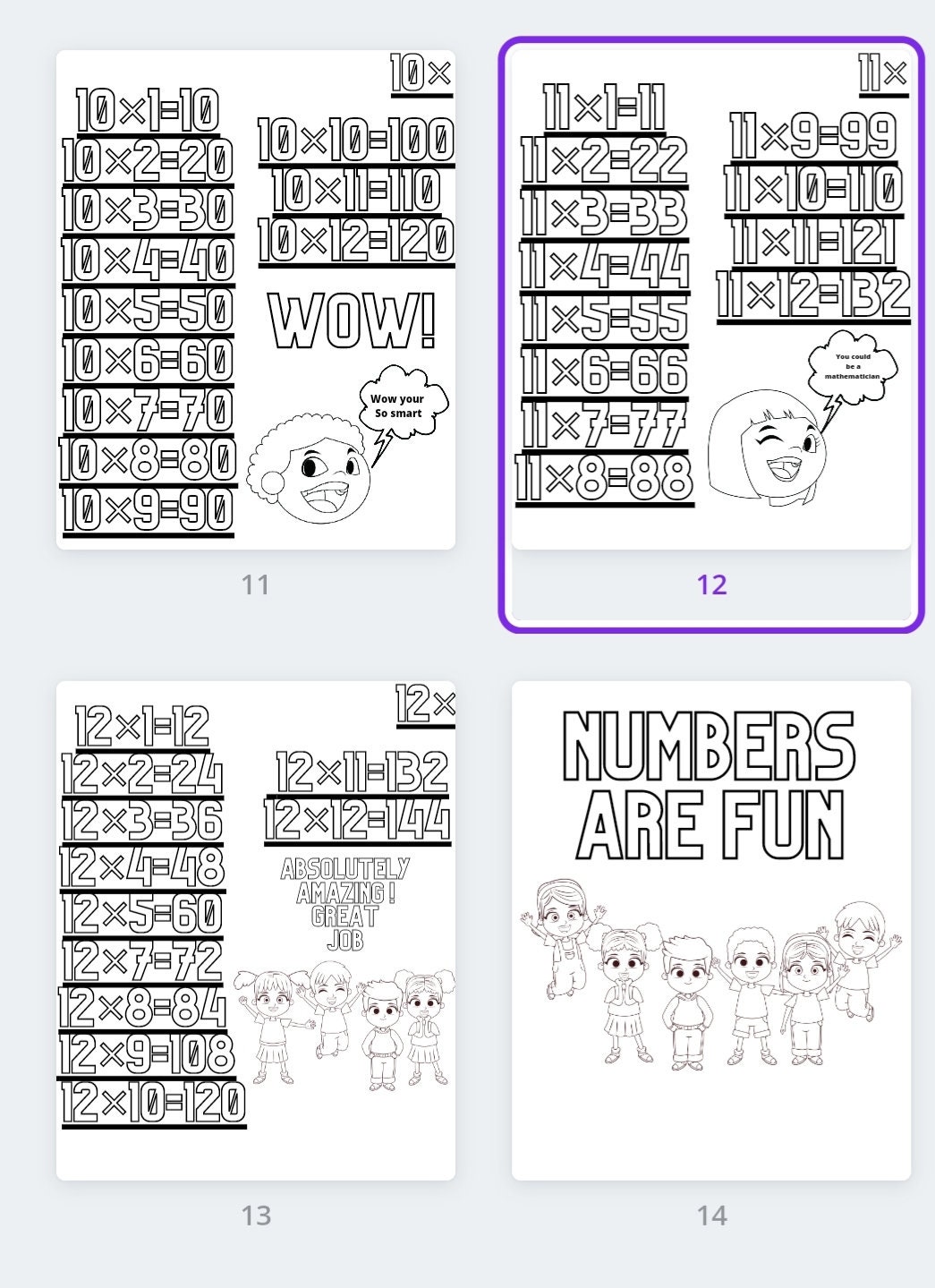 My Times Table Colouring Book.| Great for Learning Times Table ...
