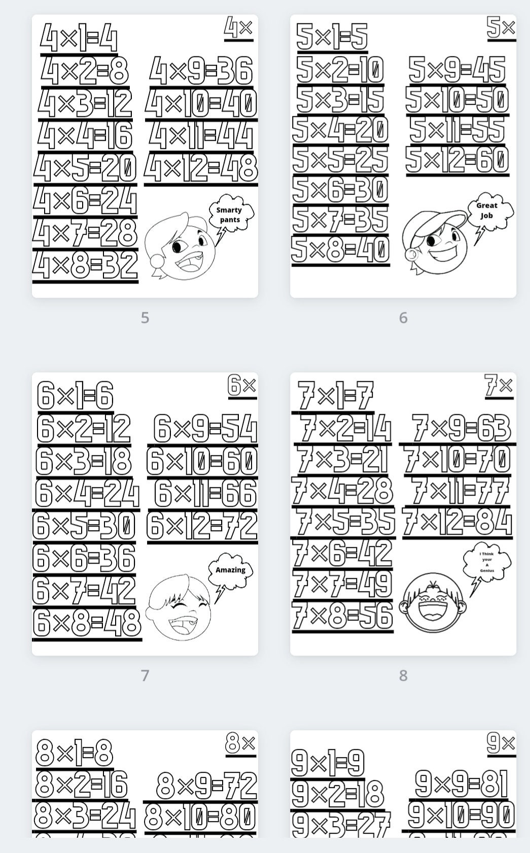 My Times Table Colouring Book.| Great for Learning Times Table ...