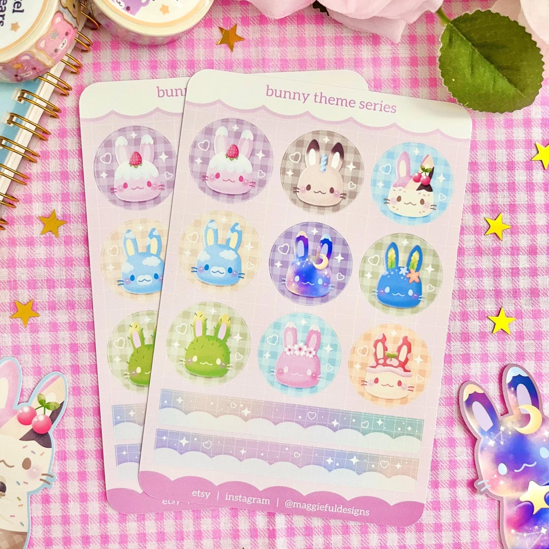 Bunny Series Cake Boba Milk Tea Ice Cream Cloudy Galaxy Ocean Cactus ...