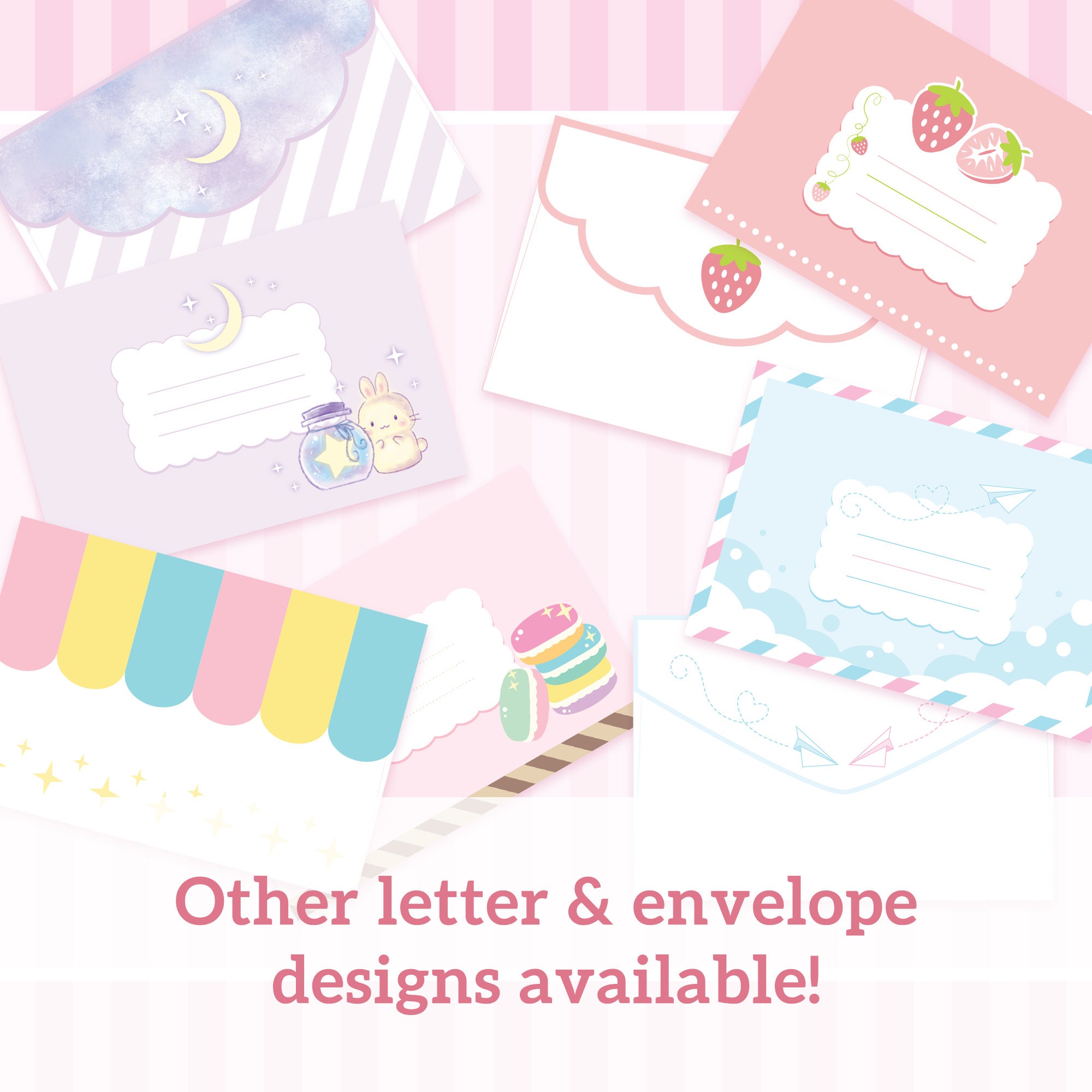 Super Cute Kawaii Pastel Airmail Paper Airplanes - Etsy